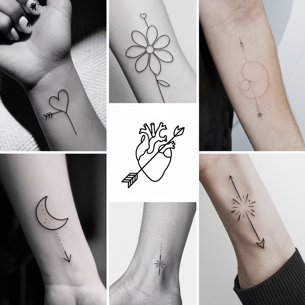 Minimalist Line Tattoos for Women - Stylezara